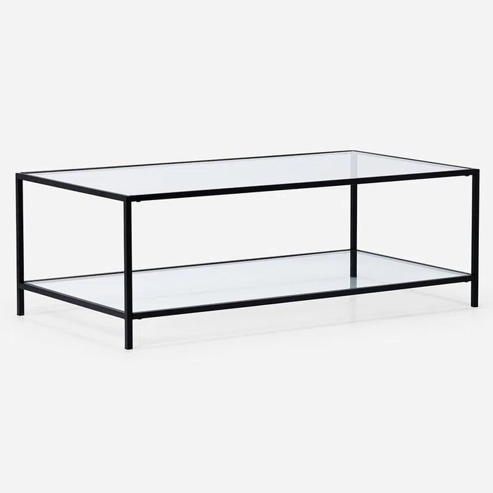 Mesa de Centro Rosen Rectangular Strand Metal Vidrio :: DeNony.cl